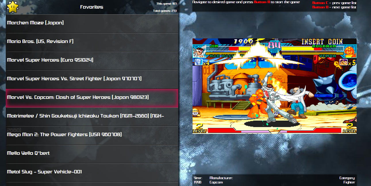 Arcade H5 - HTML5 Powered Frontend for MAME